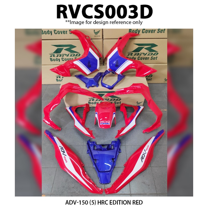 Rapido ADV-150 (5) HRC Edition Red Cover Set (Sticker Tanam) | Shopee ...