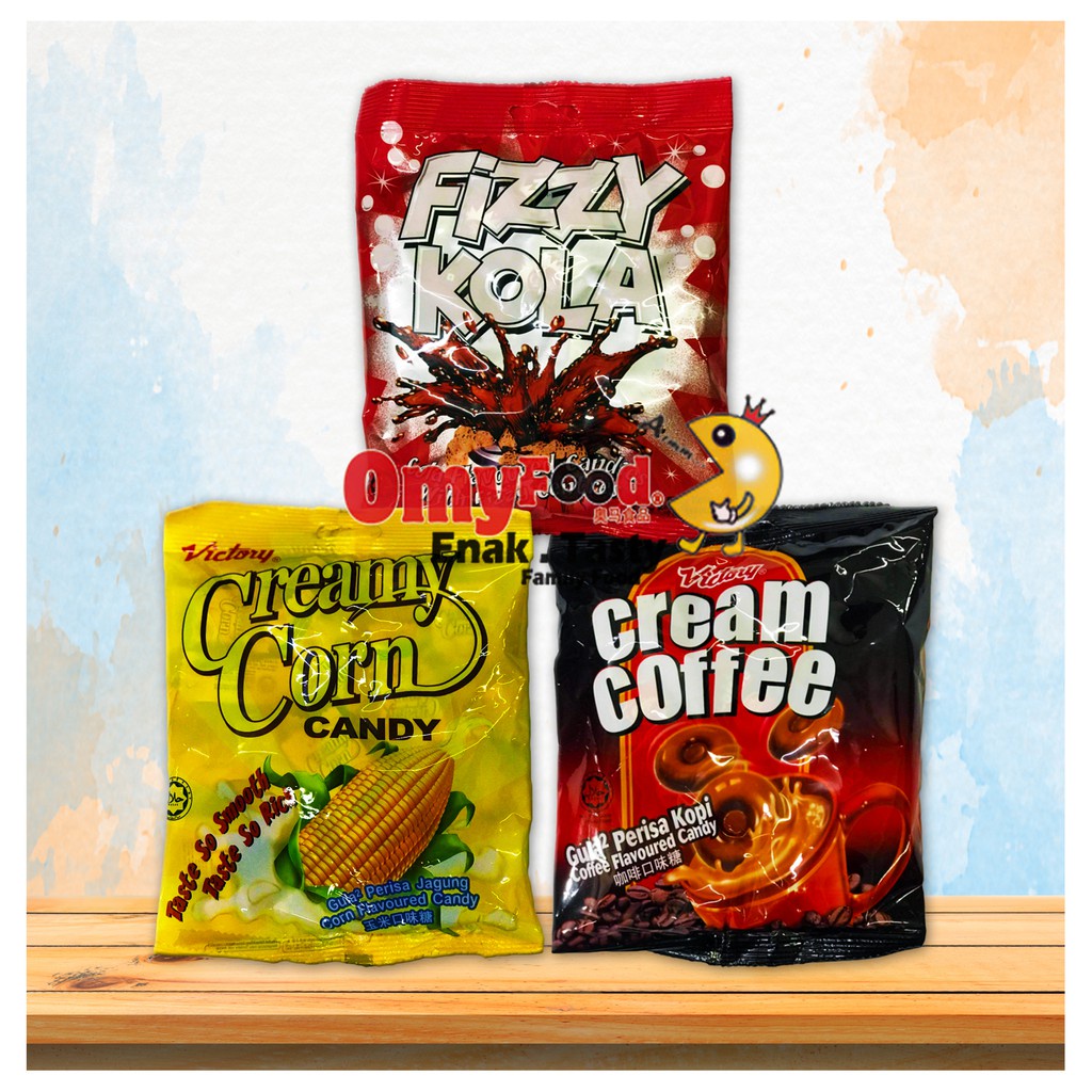 120g Fizzy Kola / Victory Creamy Corn / Cream Coffee Candy [OmyFood ...