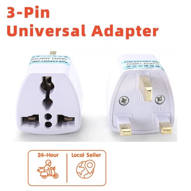 3-Pin Universal Adapter Plug Head UK 3 Pin Malaysia China Plug Socket ...