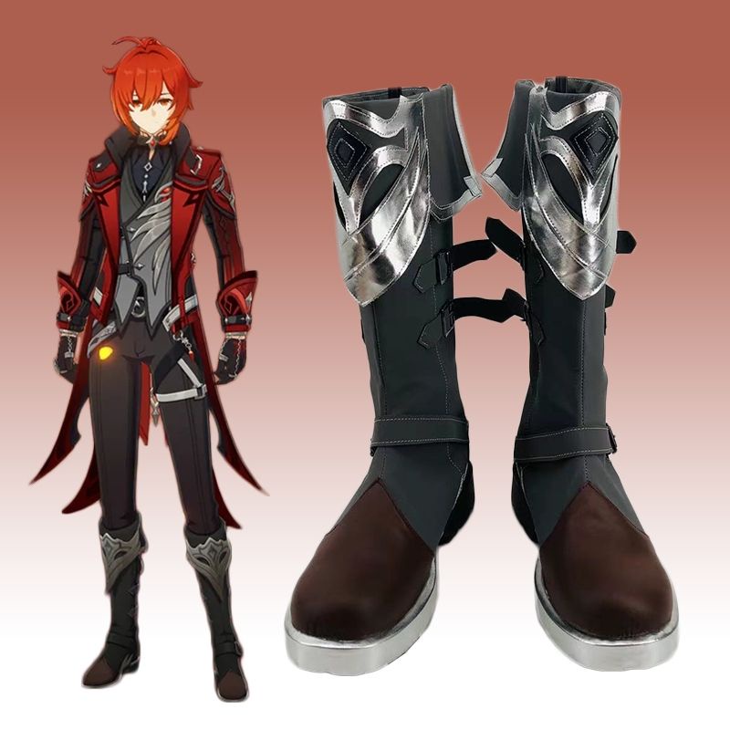 Genshin impact cosplay diluc outfit Red Dead of Night cosplay monstadt ...