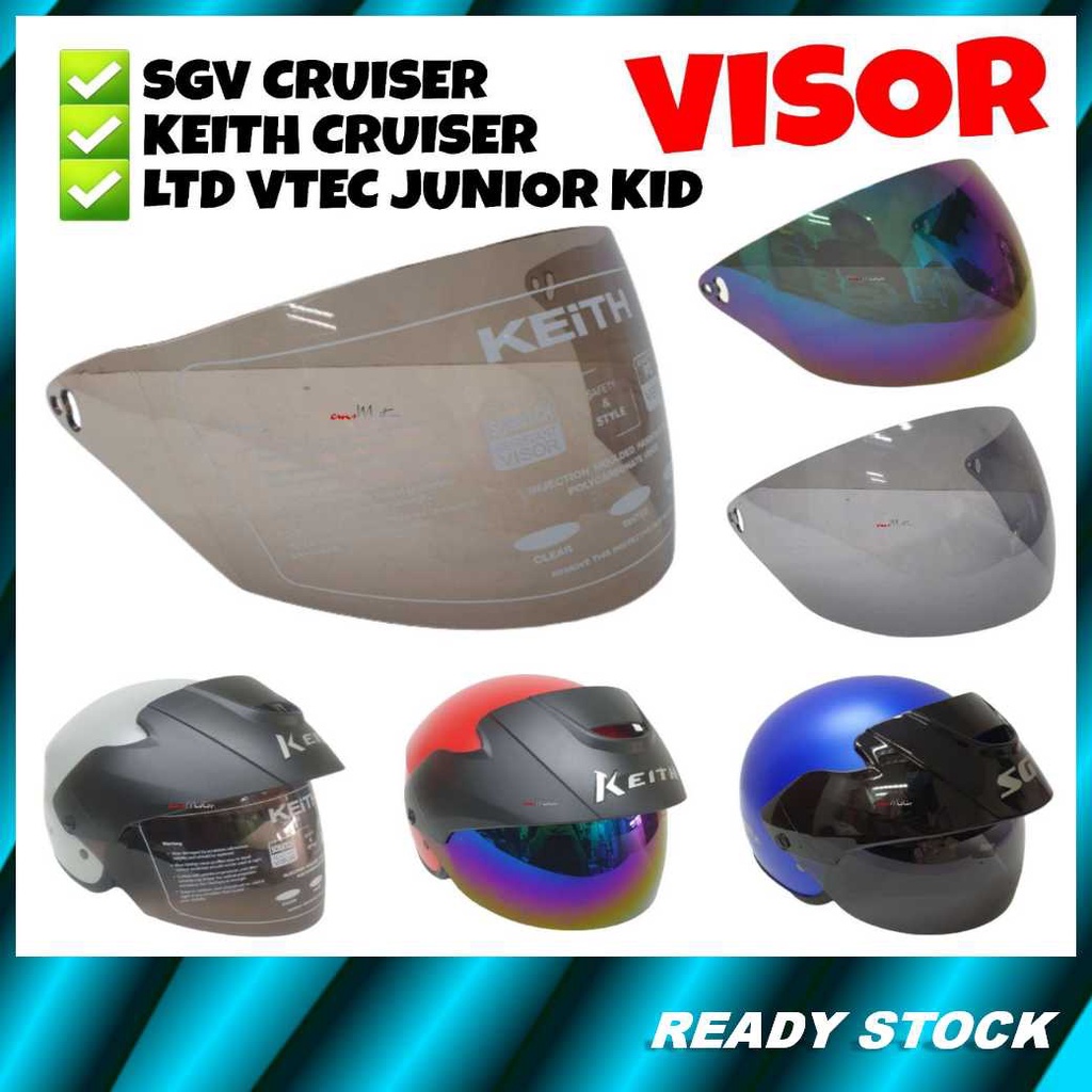 (VISOR ONLY) Cruiser Tinted/Smoke/Rainbow Visor (SGV Cruiser/Keith ...