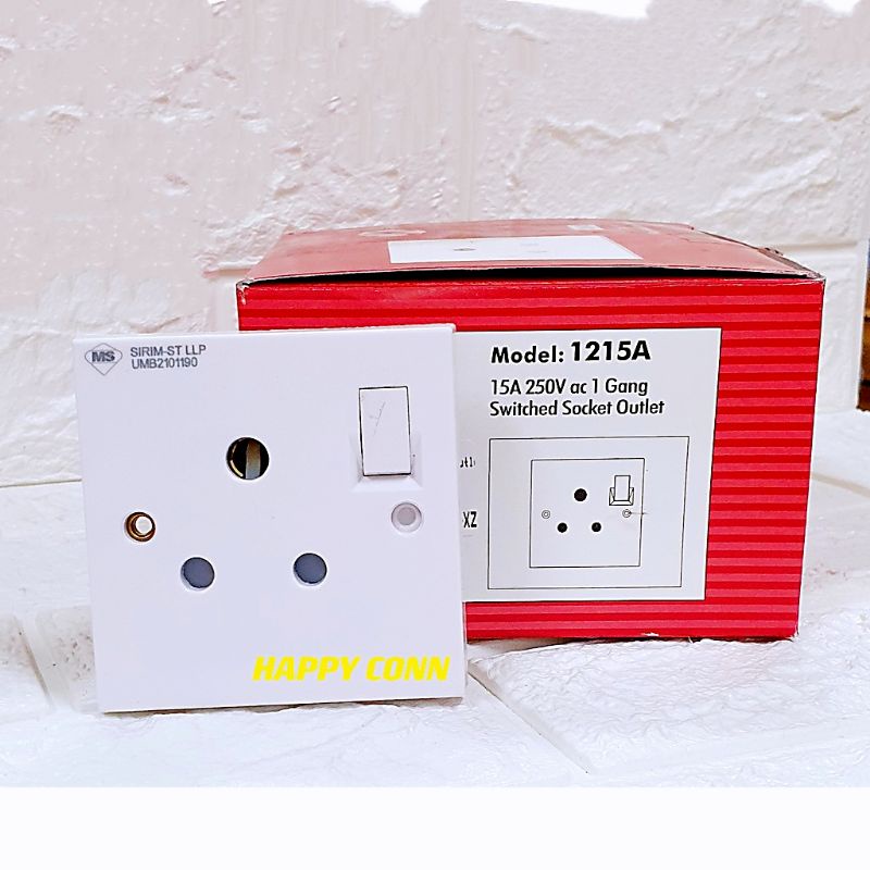 UMS 1215A 15A SWITCH SOCKET OUTLET (SIRIM) | Shopee Malaysia