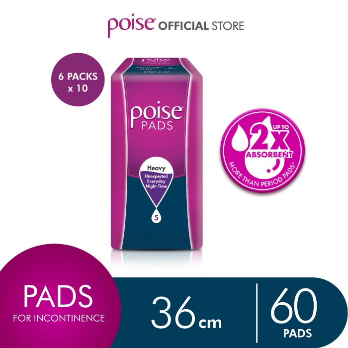 [Bundle of 6] Poise Pads Extra Long Plus Non Wing 36cm 10's | Shopee ...