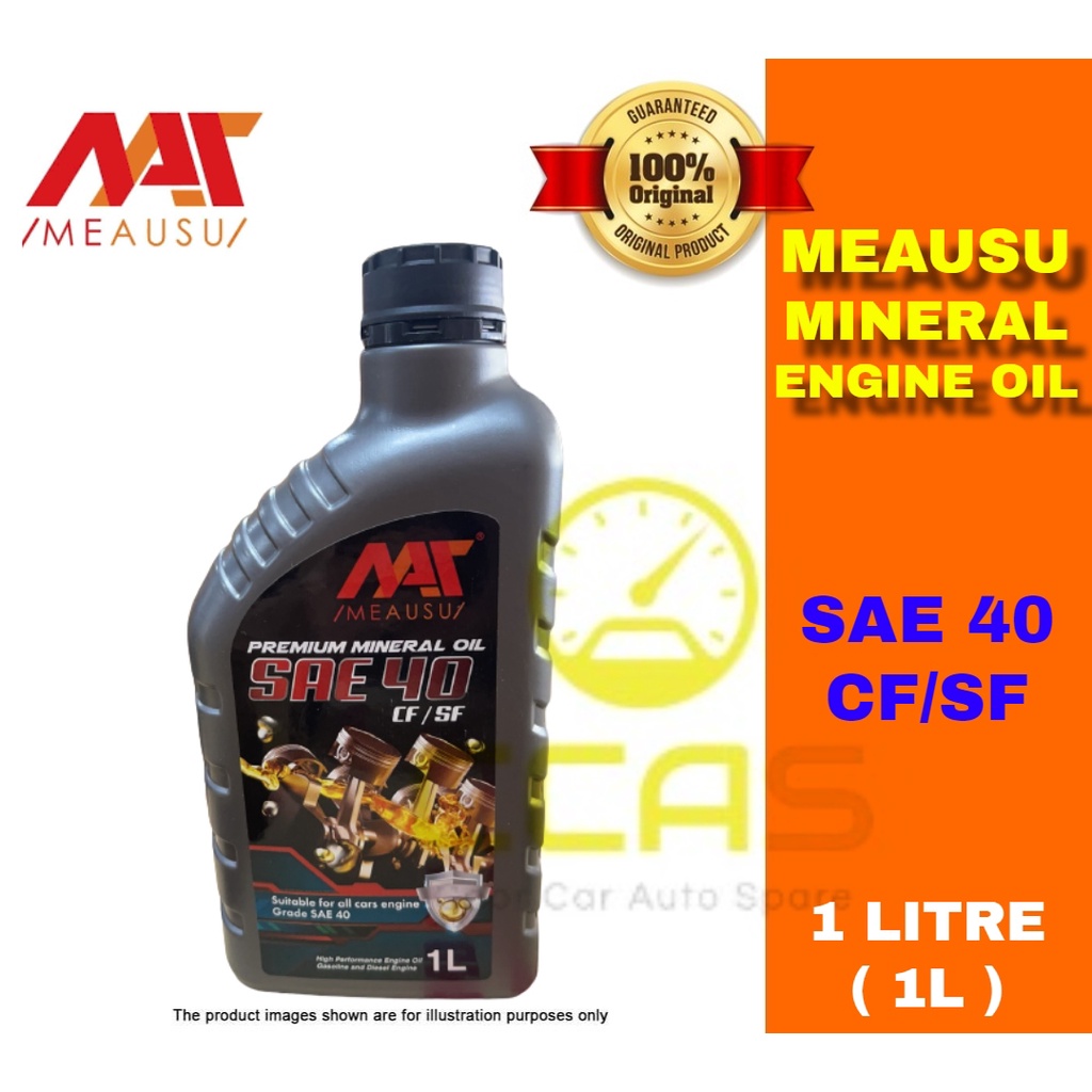 MEAUSU ENGINE OIL SAE40 CF/SF ( 1LITRE ) TOP UP OIL ADD ON OIL ( 100% ...