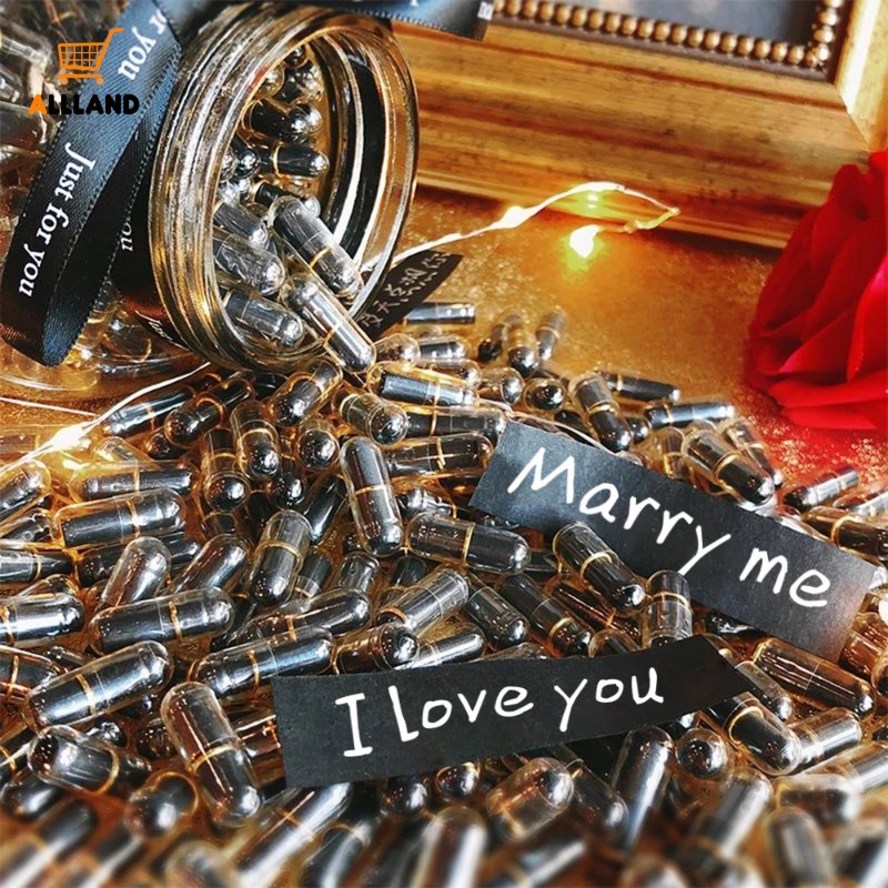 [Valentines Day Gift] 100 Pcs/Set Colorful Transparent Message Capsule ...