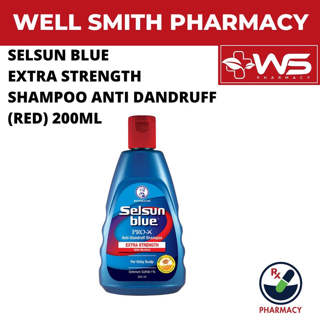 SELSUN BLUE EXTRA STRENGTH SHAMPOO ANTI DANDRUFF (RED) 200ML | Shopee ...