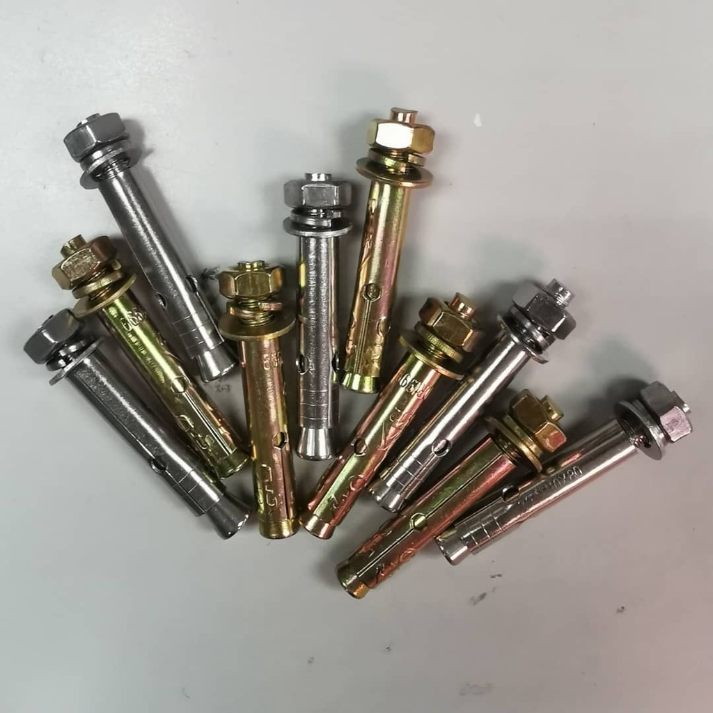 SUS 304 STAINLESS STEEL / IRON SLEEVE ANCHORS WALL PLUG 3/8" | Shopee ...