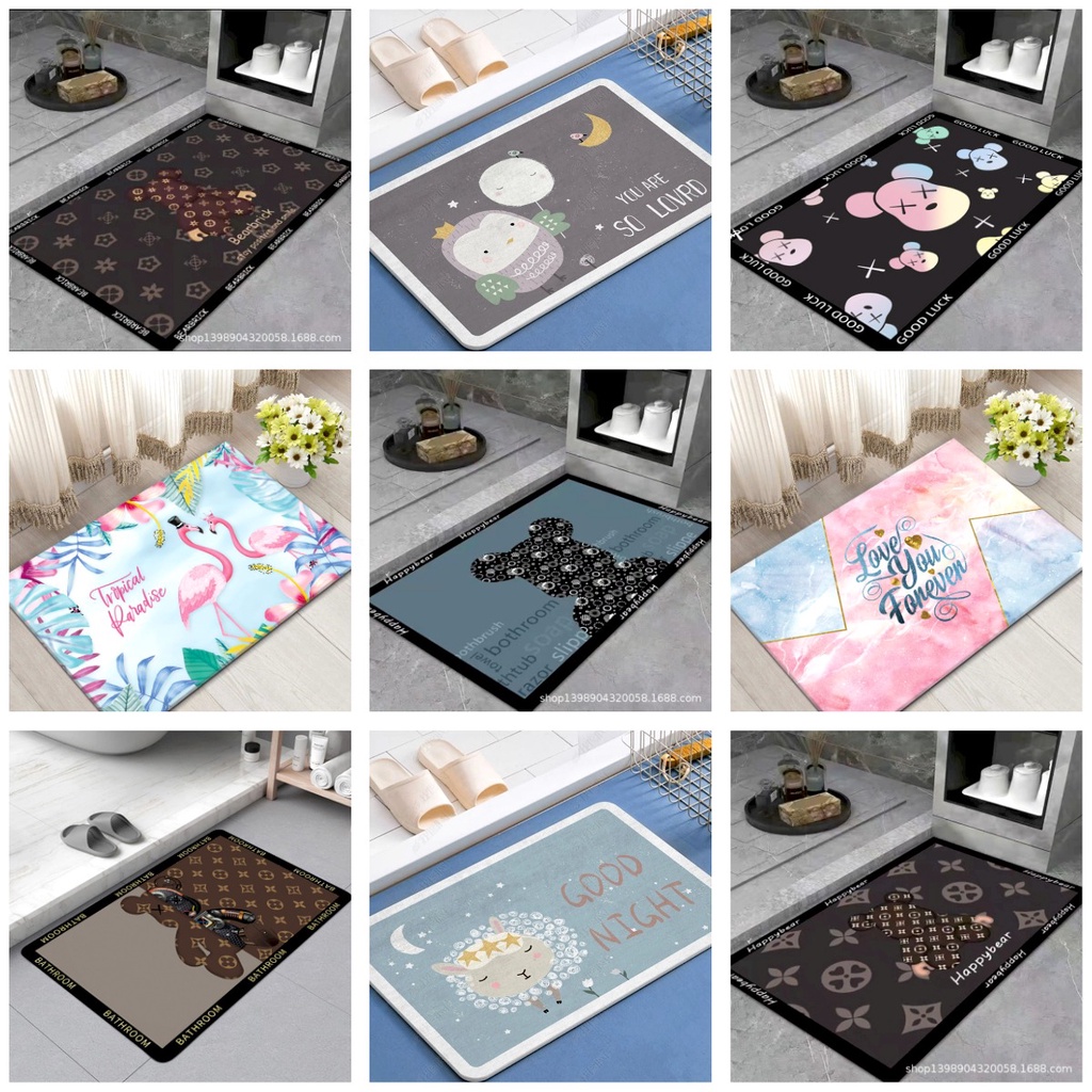 Yohome Anti Slip Foot Mat/Cute Foot Mat/Home Mat 40X60. | Shopee Malaysia