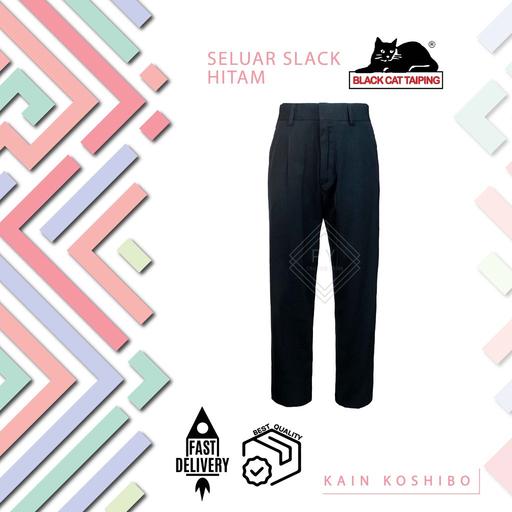 SELUAR HITAM PANJANG LICIN ( SLACK ) SEKOLAH MENENGAH - BAJU SEKOLAH ...