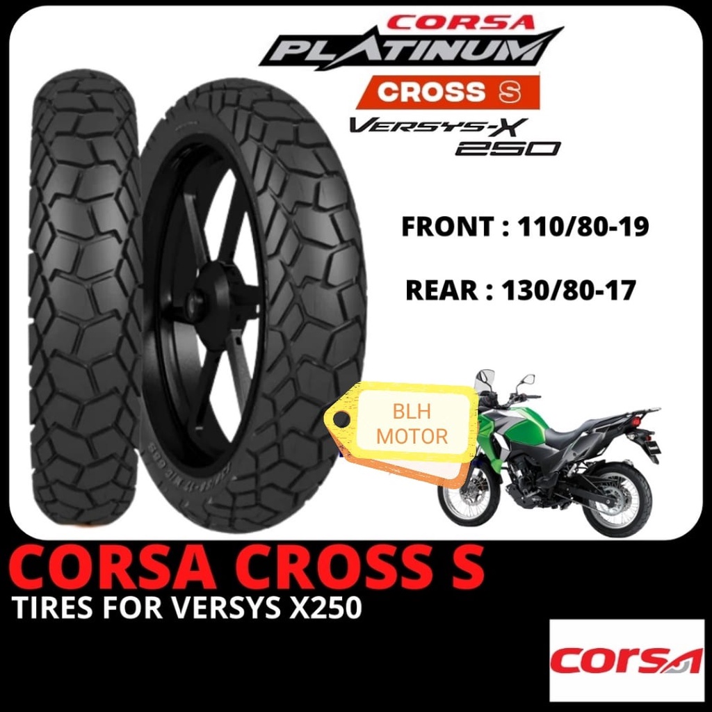 2025} CORSA CROSS S FOR VERSYS 250X 110/80-19 130/80-17 TUBELESS VERSYS ...