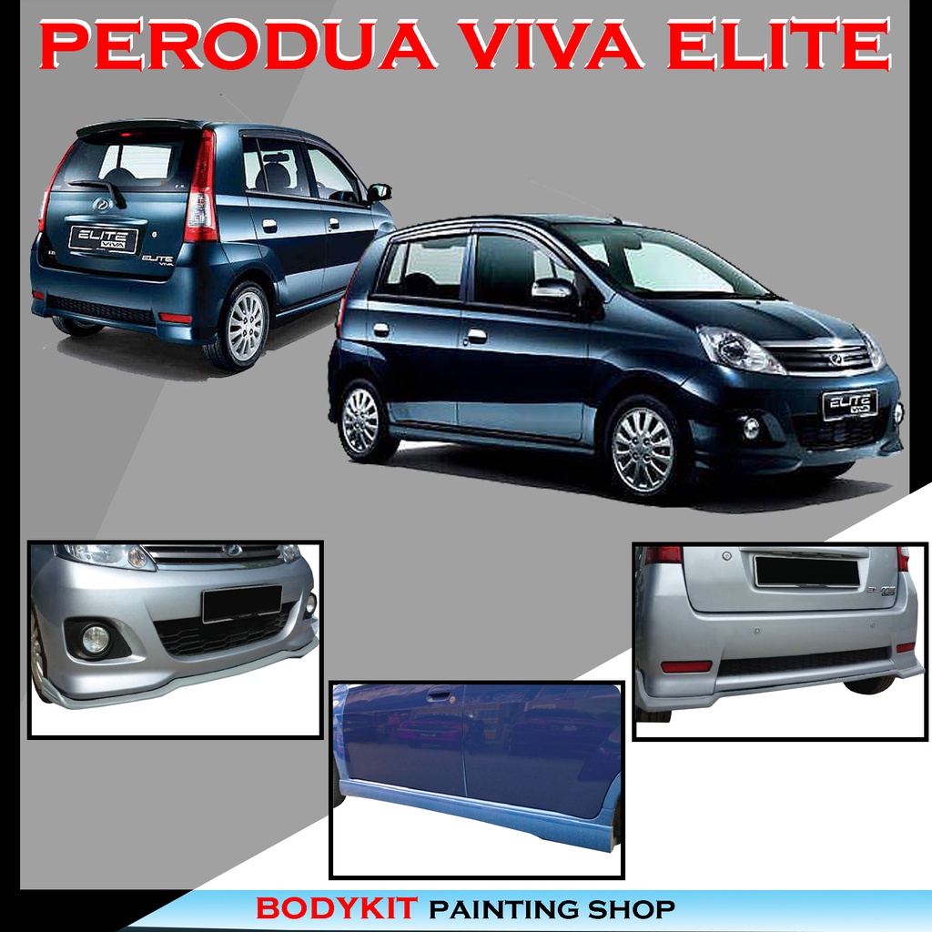 PERODUA VIVA ELITE FULLSET SKIRTING (FRONT V LIP ,SIDE SKIRT, REAR V ...