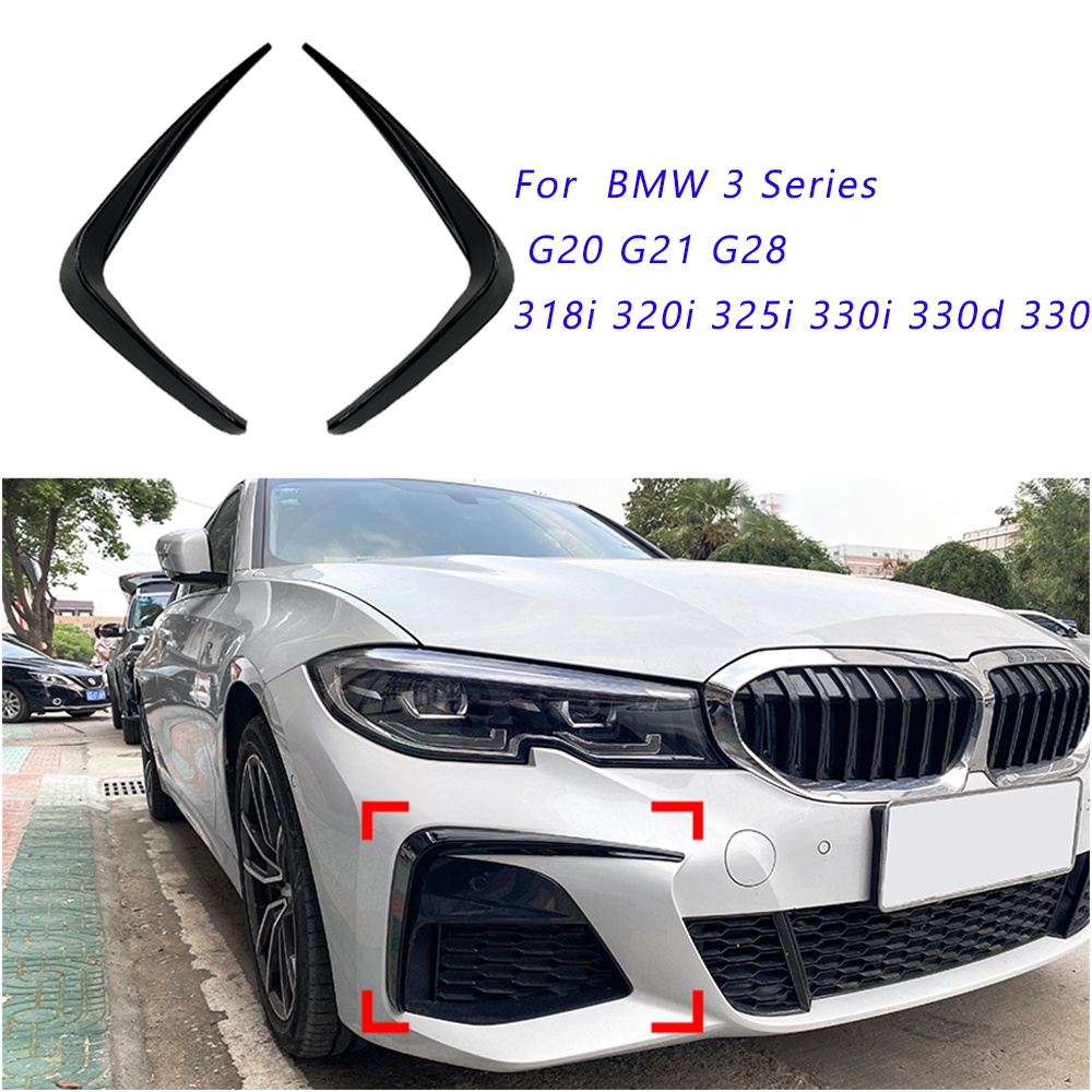 For BMW 3 Series 2019-2022 G20 G21 G28 318i 320i 325i 330i 330d 330e M Sport Front Canards ...
