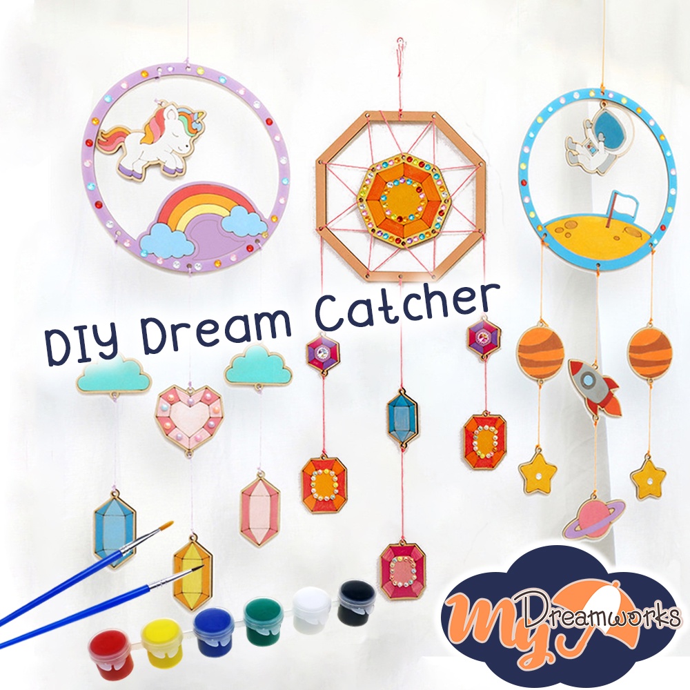 Mydreamworks DIY Art & Craft Colouring Dream Catcher Creative Craft ...