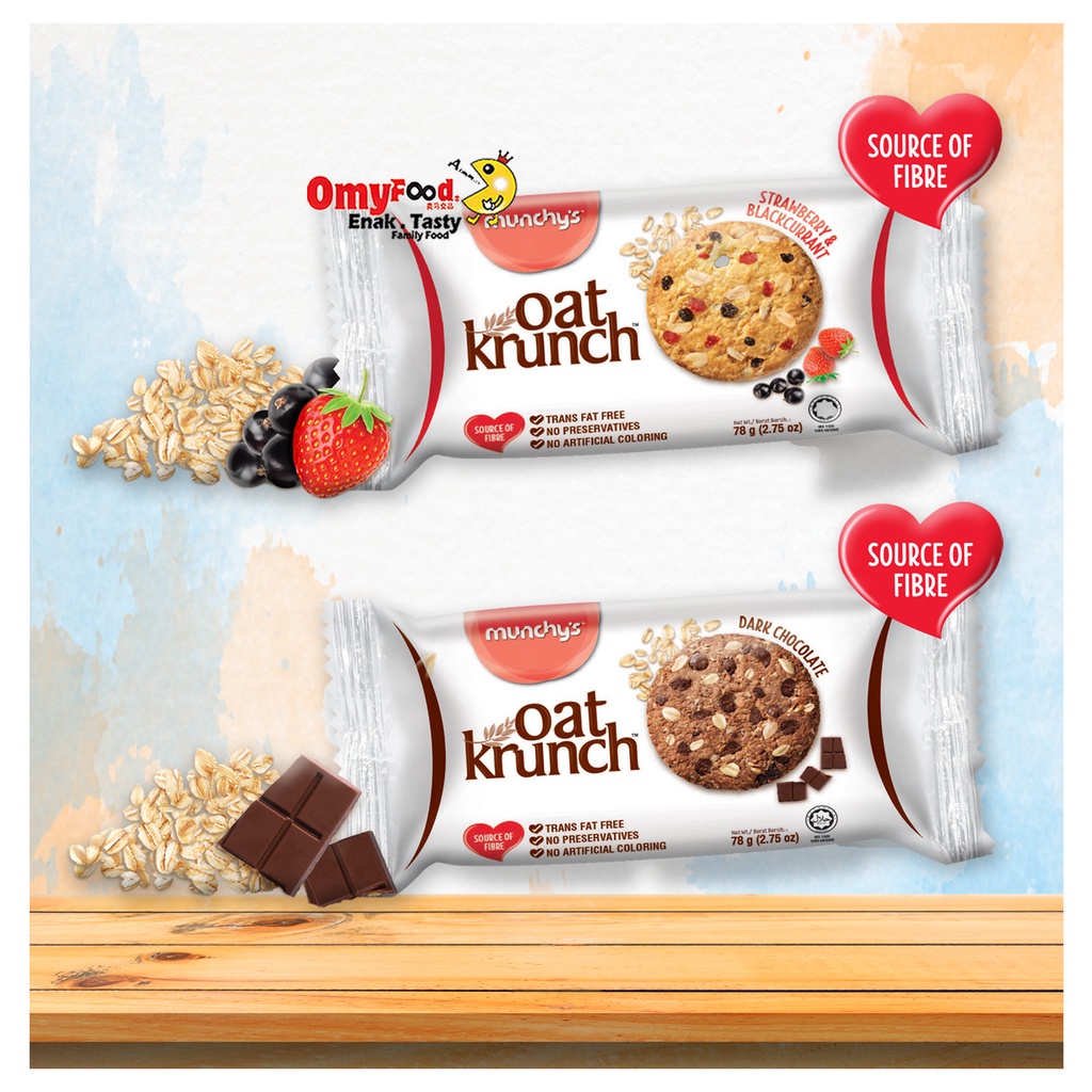 78g Munchy's Oat Krunch [Dark Chocolate/ Strawberry & Blackcurrant ...