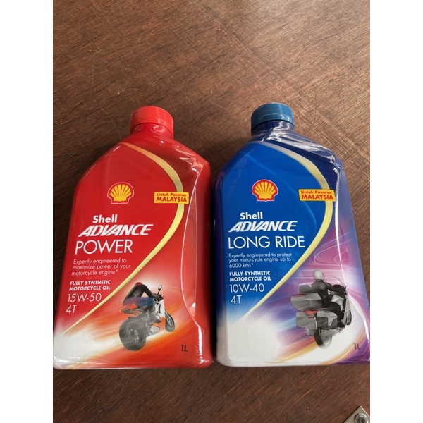 4T Shell Engine Oil Fully Synthetic 15W50 10W40 Long Ride 100% Original ...