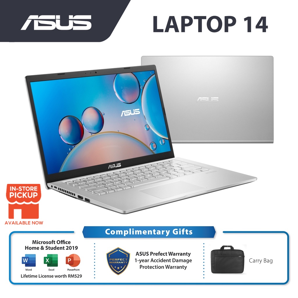 Asus M415D-AEB828TS 14'' FHD Laptop Transparent Silver | Shopee Malaysia