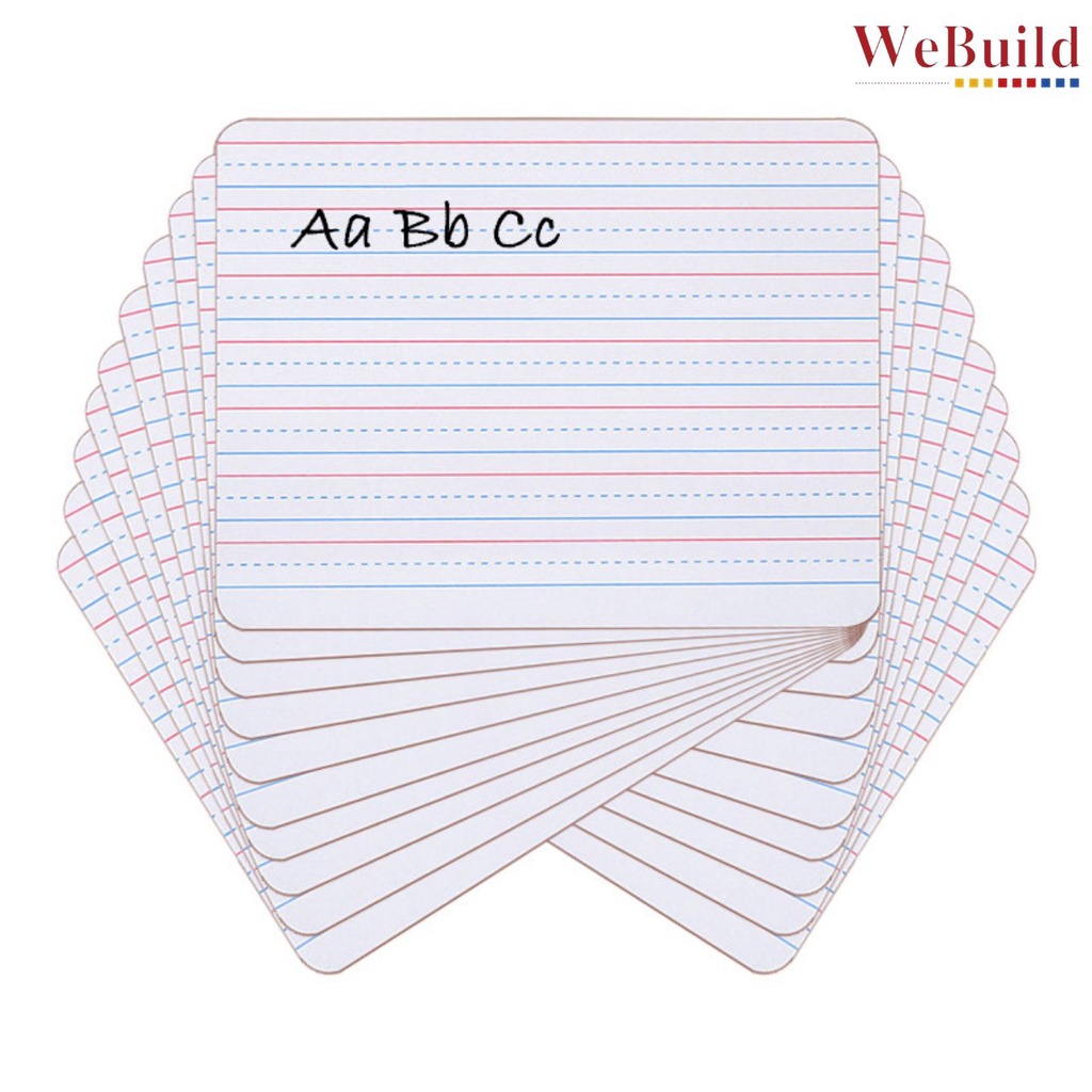 Whiteboard Writing Board with Lines 双面线格干擦写字板 Early Education Dry Erase ...