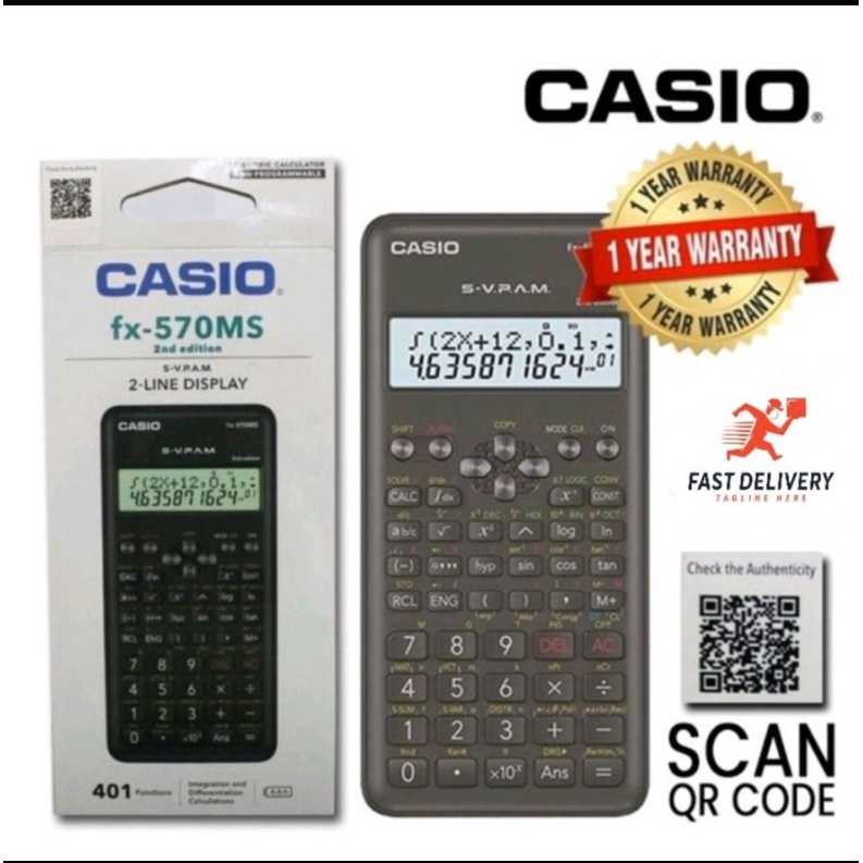 Casio scientific calculator fx-570ms 2nd edition | Shopee Malaysia
