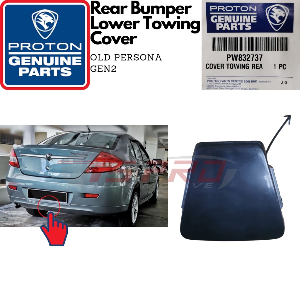 Proton Gen2 Old Persona Genuine Rear Towing Lower Bumper Cover Kaver ...