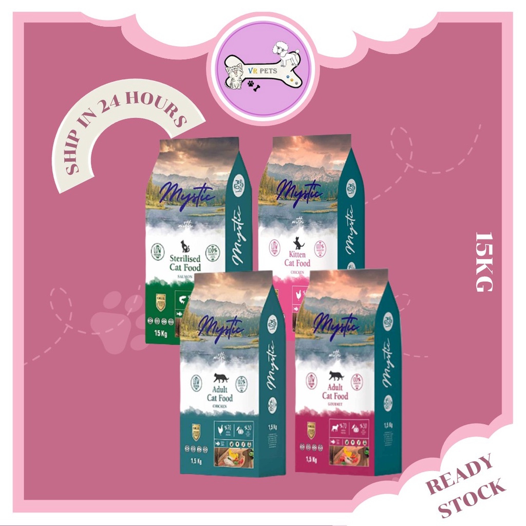 Mystic Low Grain Cat Dry Food 15KG - (Cat Dry Food / Makanan Kucing /貓糧 ...