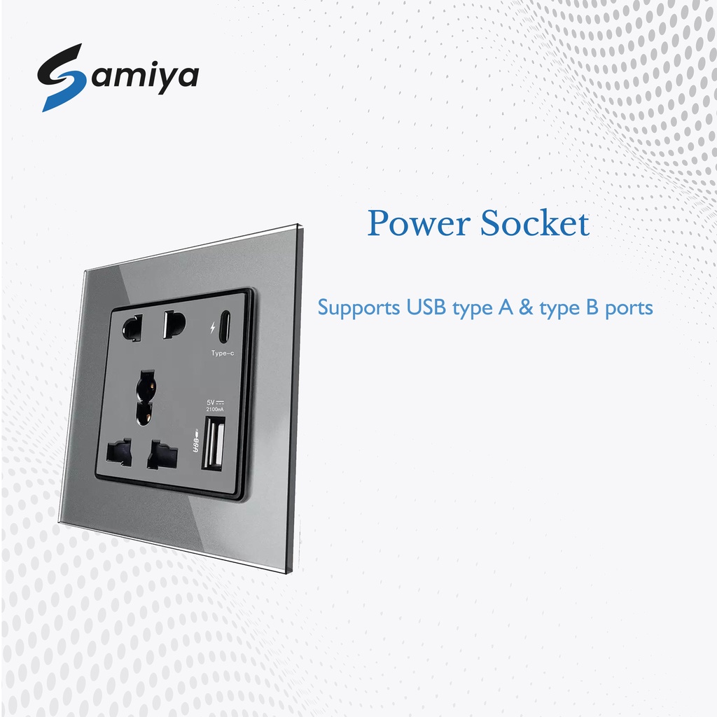 Complete power Plug power socket 2in1 USB charging TYPE A TYPE C ...
