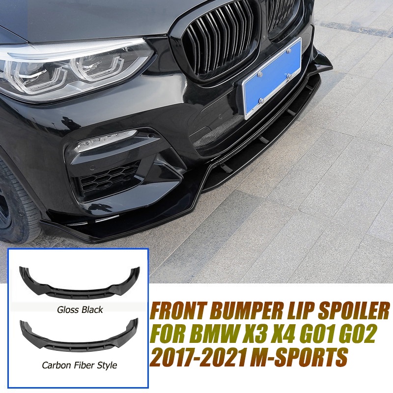 For BMW X3 X4 M40 G01 G02 M-performance Front bumper lip body kit ...