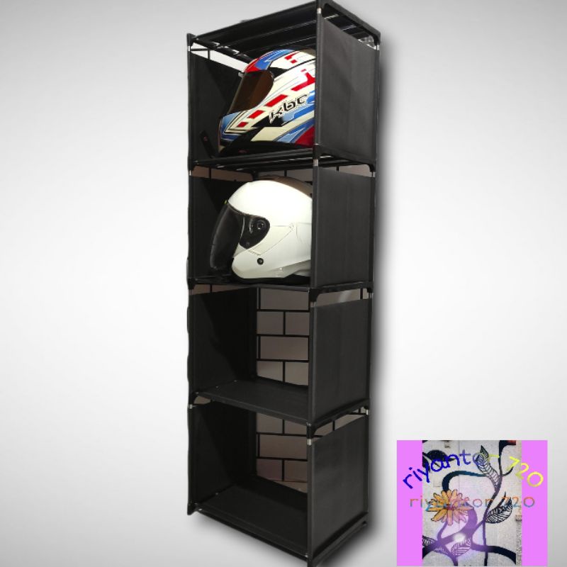 Helmet Rack Stacking Rack Multipurpose Shelf Stacking Rack Portable ...