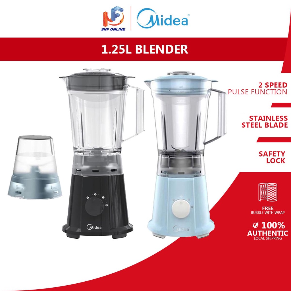 Midea Pengisar Blender 2 Speed (1.25L) MBL-35BK MBL-35BL | Shopee Malaysia