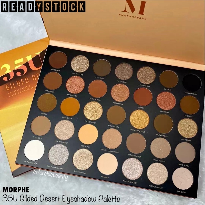 🚚READYSTOCK 💯Original Morphe 35U Gilded Desert Eyeshadow palette ...