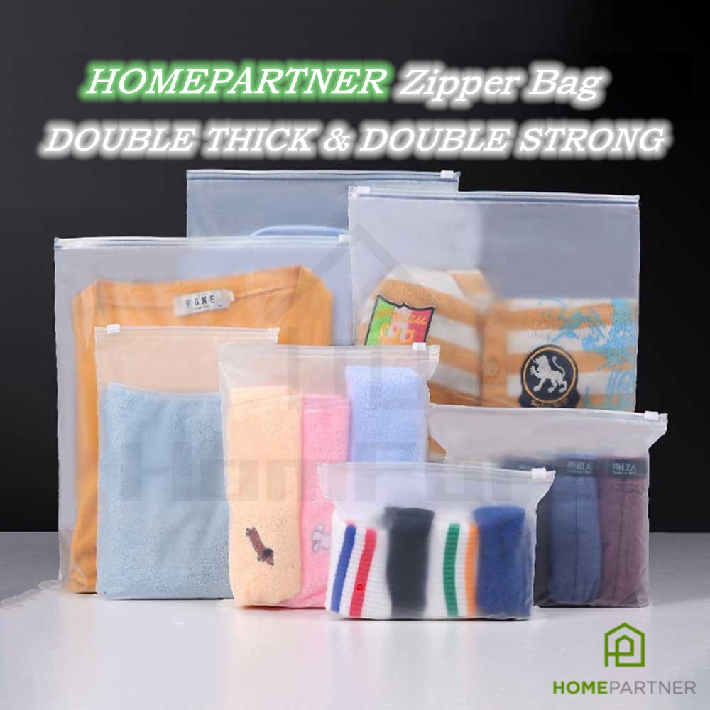 Commodity packaging bag Frosted Zipper Bag Matte Clothes Storage ...