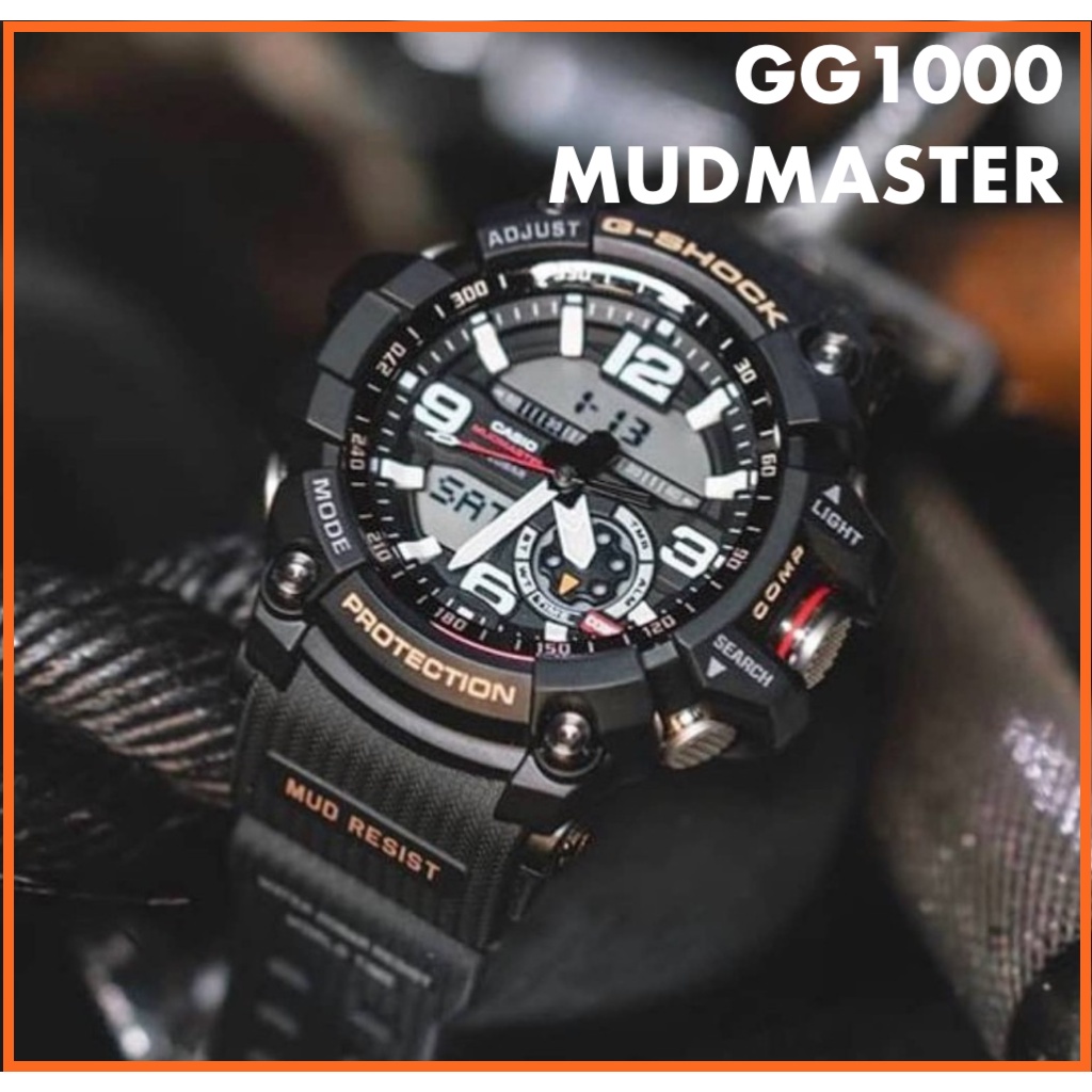 GG1000 Mudmaster G shock Waterproof Digital watch Compass Temperature ...