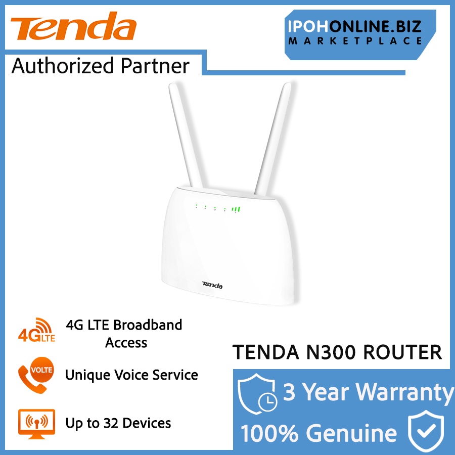 Tenda 4G06 N300 Wi-Fi 4G VoLTE Router | Shopee Malaysia