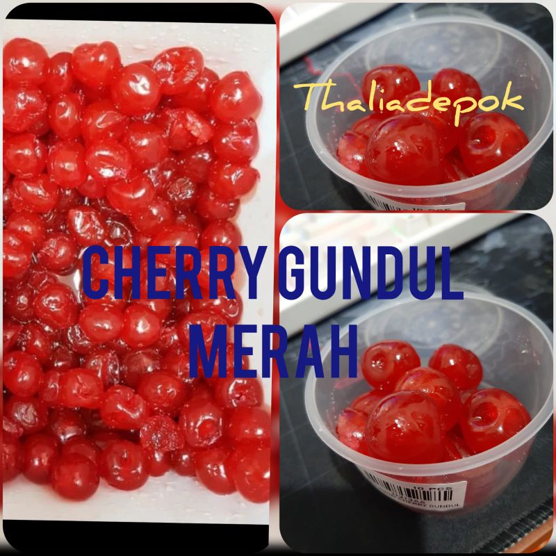 MERAH Aptunion CHERRY GUNDUL RED ECER 100GR WITHOUT DRY Stalk. | Shopee ...