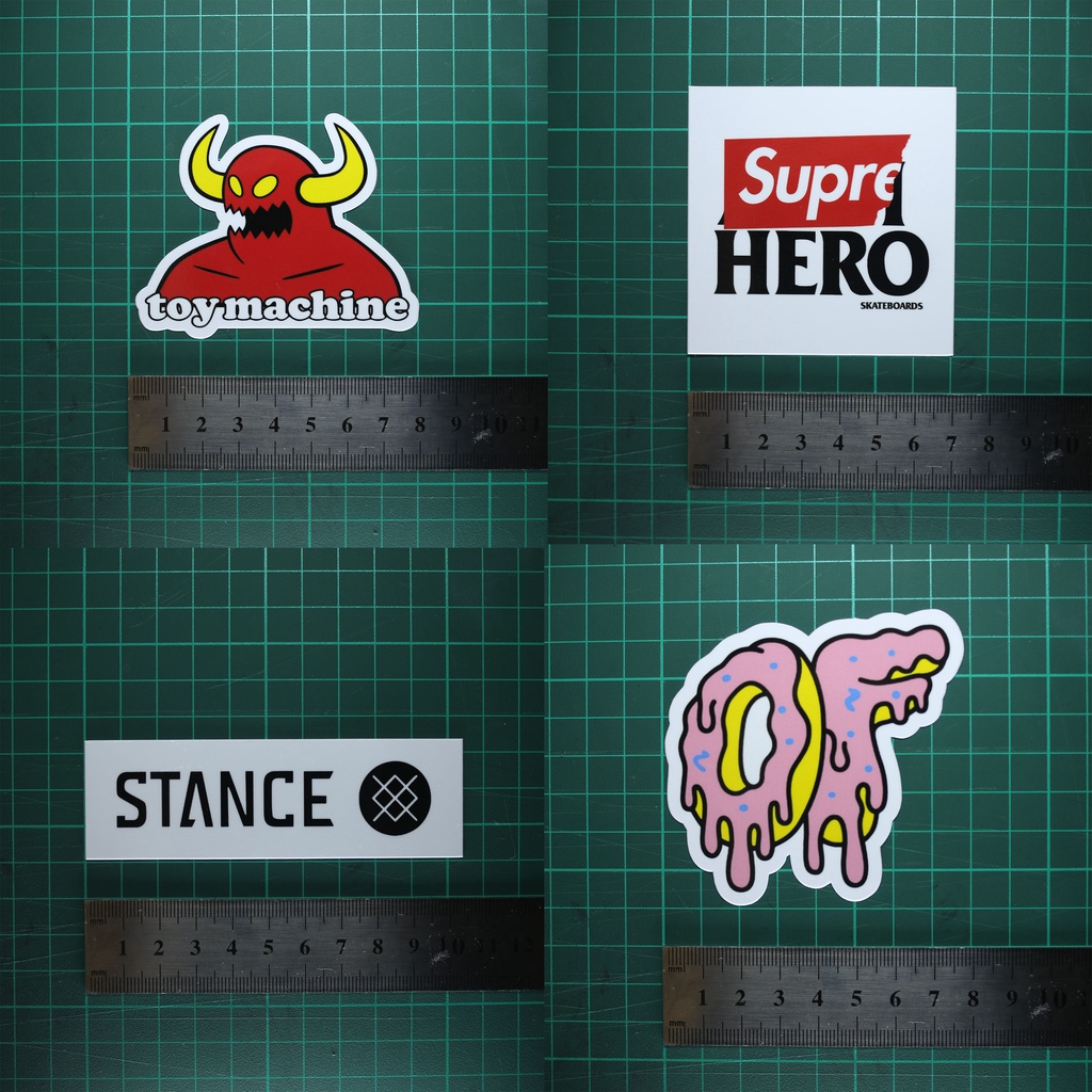 Sticker ( Toy Machine, Supreme, Stance, Odd Future ) | Shopee Malaysia