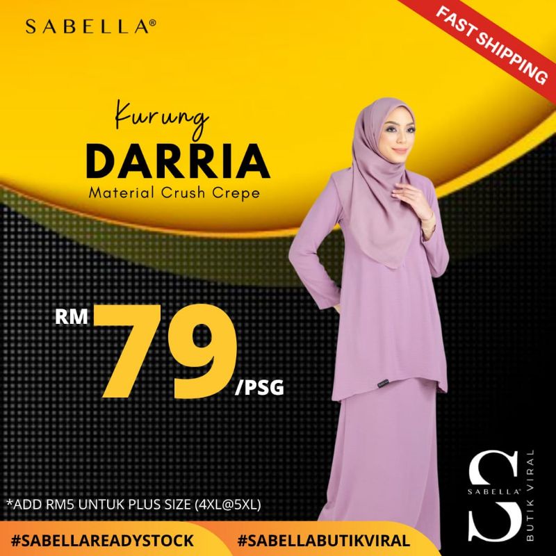 DARRIA KURUNG IRONLESS SABELLA | Shopee Malaysia