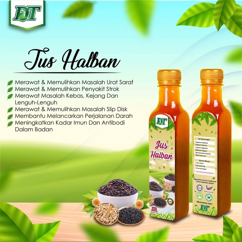 JUS HALBAN | PENAWAR STROK | UBAT URAT SARAF | RAWATAN LUMPUH | HERBA ...