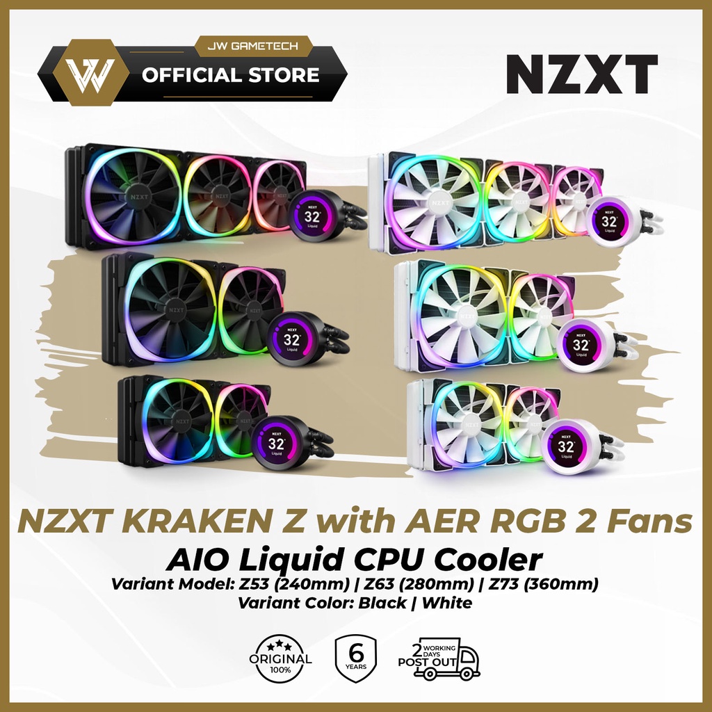 NZXT KRAKEN Z RGB AIO Liquid CPU Cooler - Z53 RGB | Z63 RGB | Z73 RGB ...