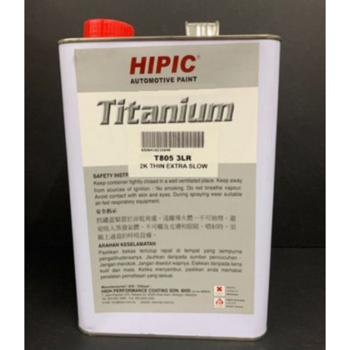 HIPIC T805 2K THINNER EXTRA SLOW e3Liter | Shopee Malaysia