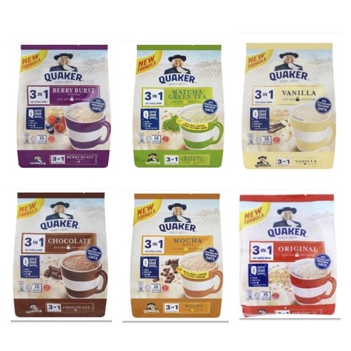 Quaker 3 in 1 Oat Cereal Drink Chocolate | Shopee Malaysia
