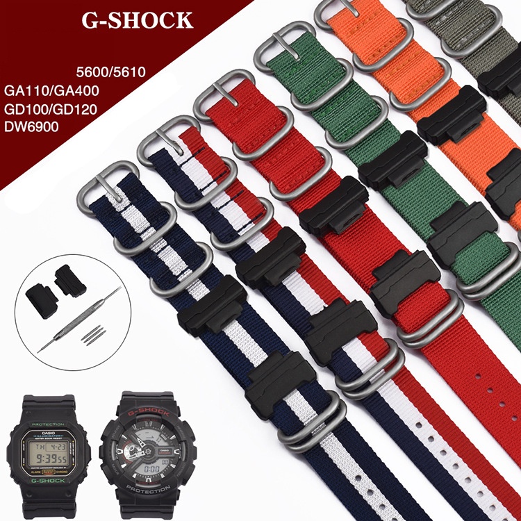 16mm Replace Strap For Casio g-shock nylon watchband GD GA-110/100/120 ...