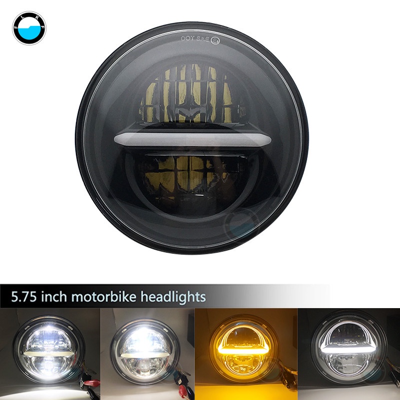 5.75 inch led projector headlight with White DRL lights For Honda ...