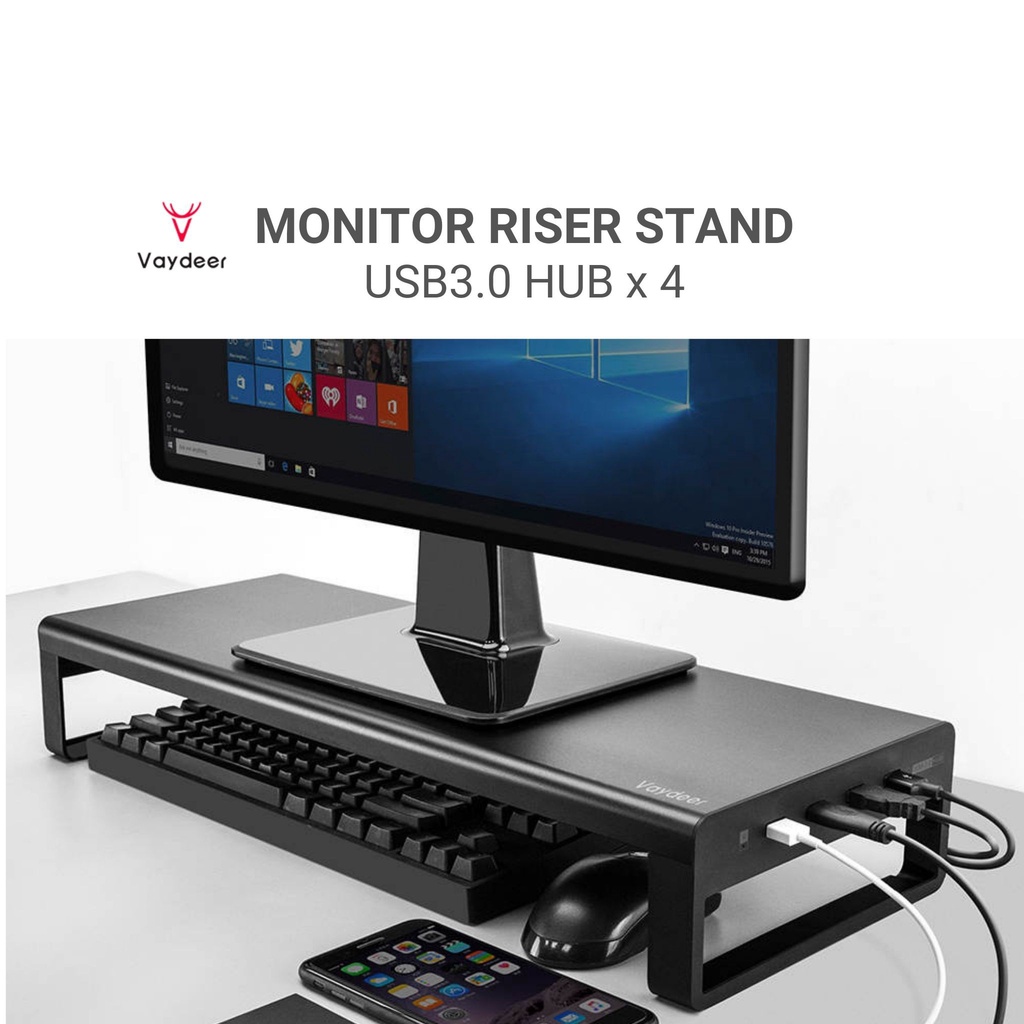 [ Local Ready Stocks ] VAYDEER Monitor Stand Aluminum with USB3.0 ...