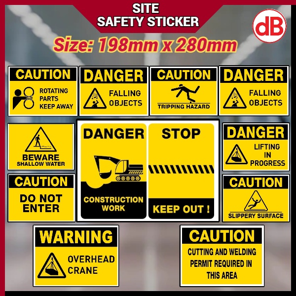(Site Safety Sticker) Reflective/Non-Reflective Safety Signage For ...