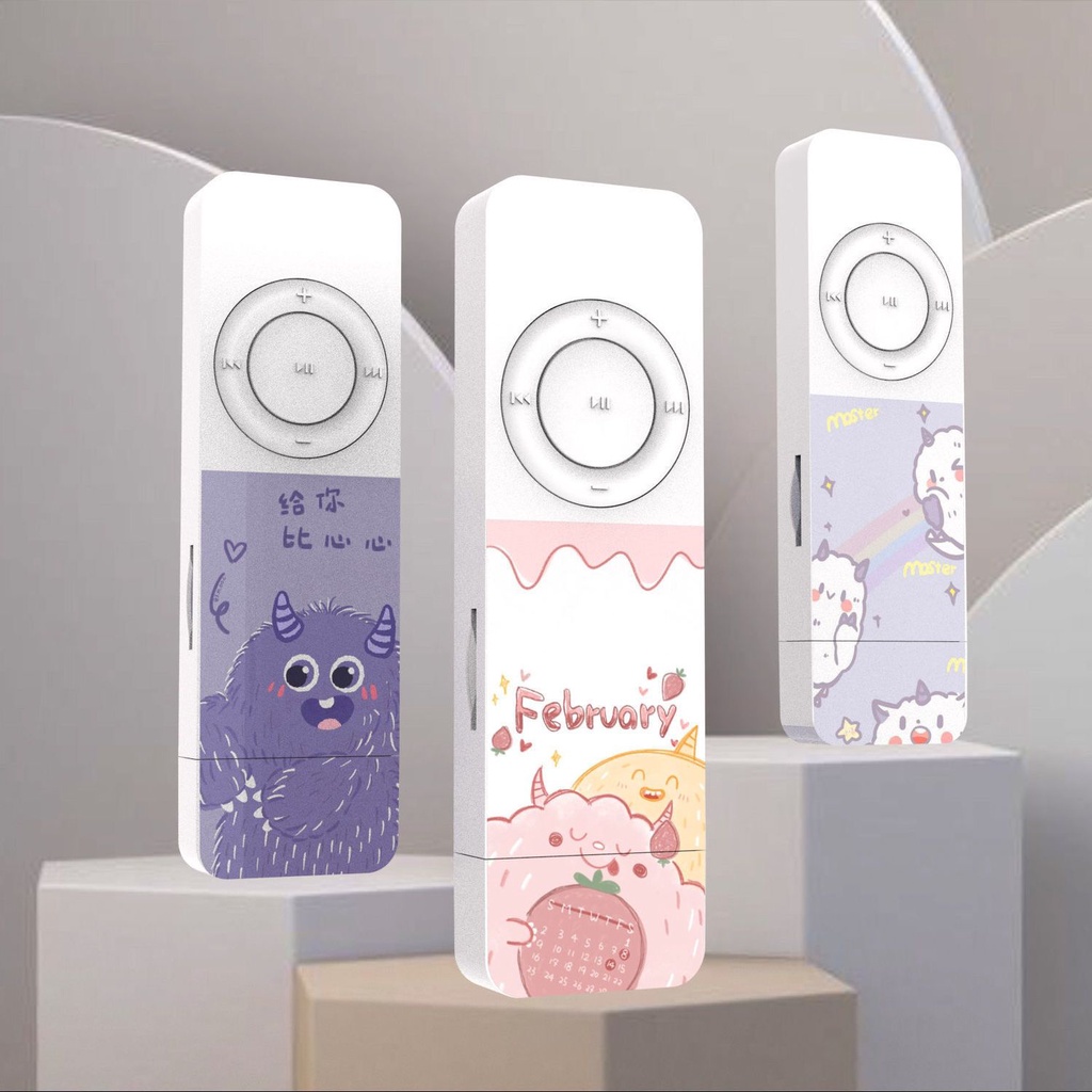 Student MP3 Player Cartoon Portable Walkman Sports MP3 Mini Cute Music ...