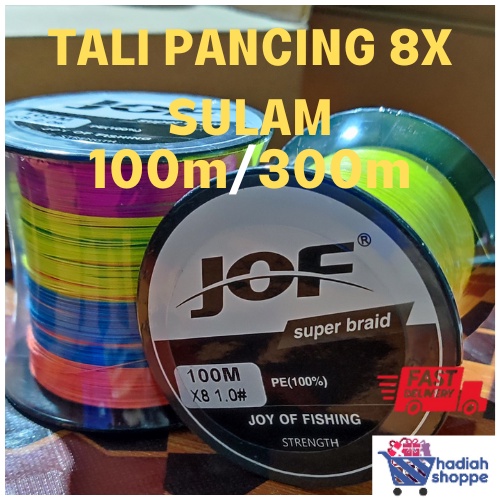 MSIA STOCK 100M / 300M 8 JOF Strands PE Fishing Line sUPER Braid X8 Tali Pancing | Shopee Malaysia