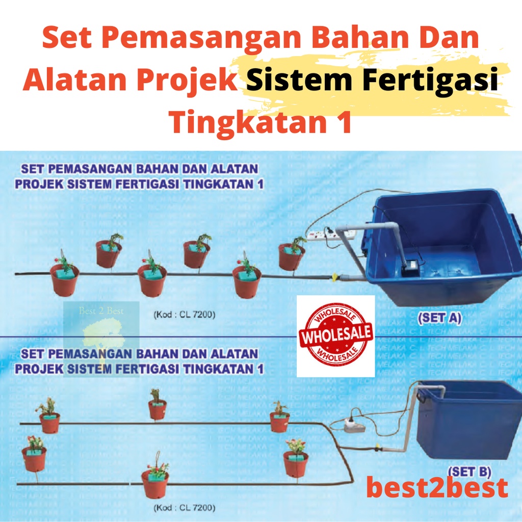 Set Pemasangan Bahan Dan Alatan Projek Sistem Fertigasi Tingkatan 1 ...
