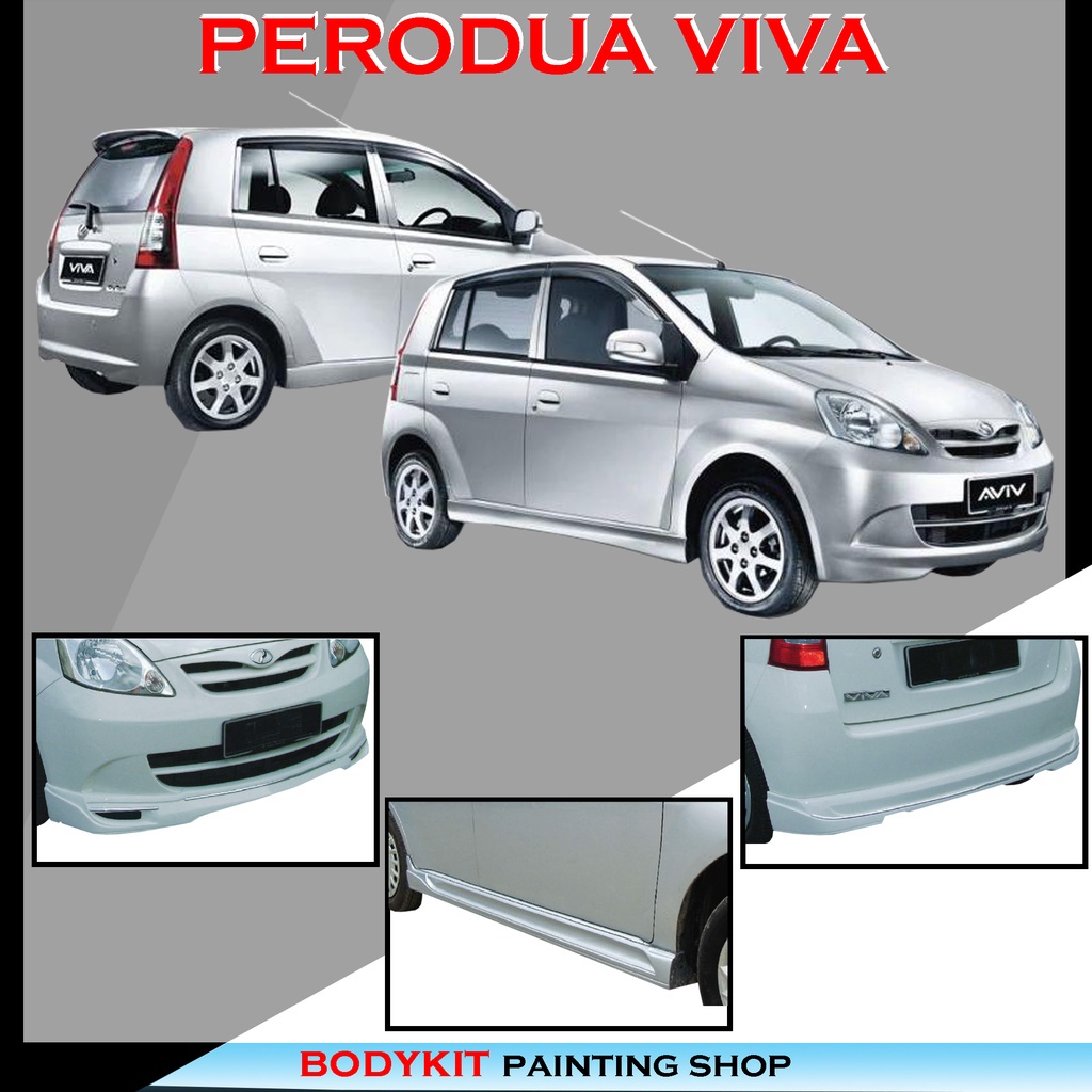 PERODUA VIVA FULL BLOOM STYLE FULLSET SKIRTING (FRONT SKIRT ,SIDE SKIRT ...