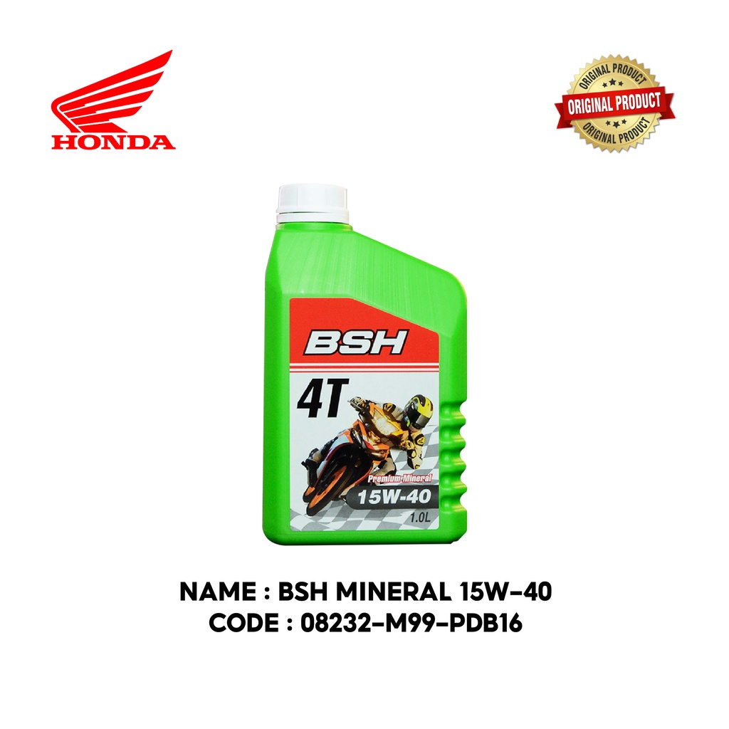 HONDA Engine Oil Mineral 4T Api SL 15W40 MA 1L 08232-M99-PDB16 | Shopee ...