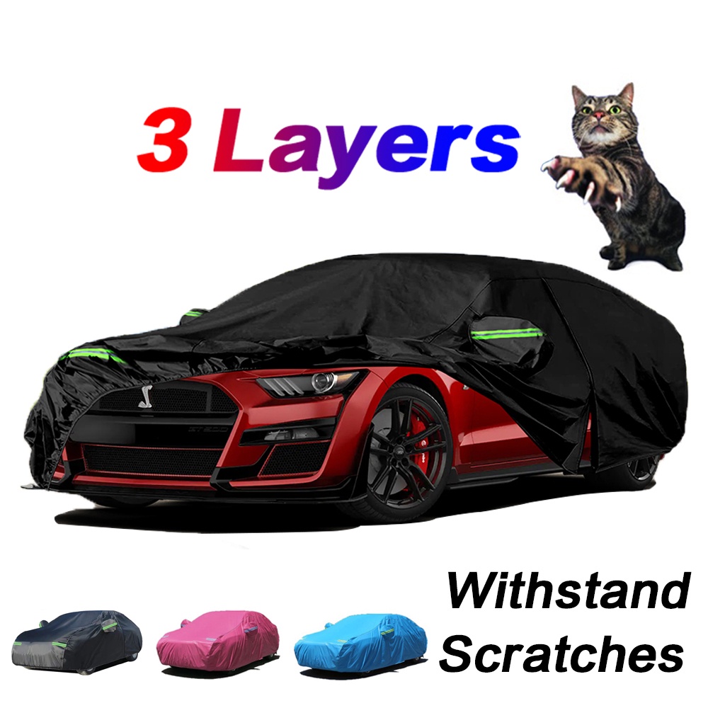 High Quality Durable Anti Scratch 3 Layers Car Cover PVC Cotton ...