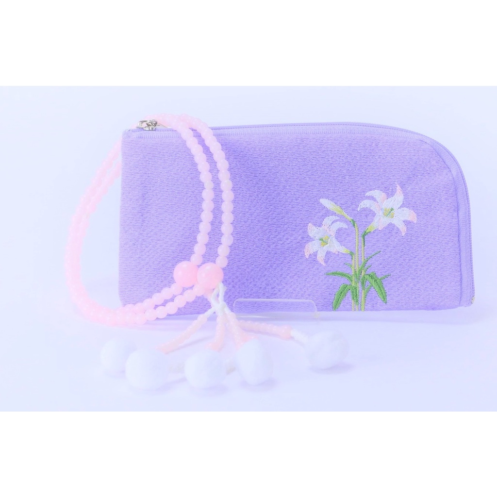 SGI Soka Gakkai Gongyo set Pink prayer beads＆Purple Color With white ...